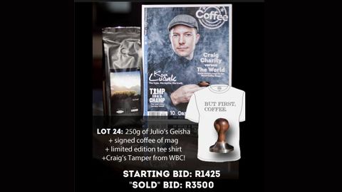 Online Auction of Craig's priceless WBC Coffee - Coffee Magazine