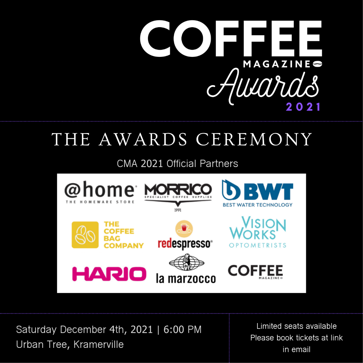Buy your Coffee Magazine Awards 2021 tickets here! - Coffee Magazine